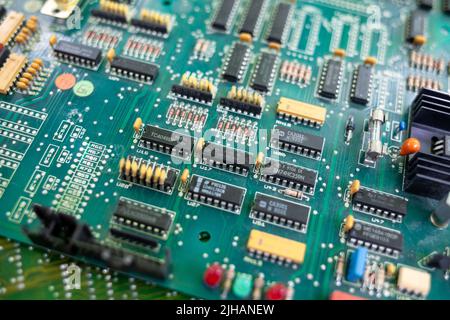 Old computer chips that are out of order. Not working microshops Stock ...