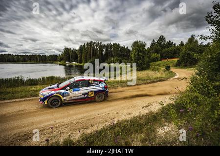 45 PAJARI Sami (fin), MALKONEN Enni (fin), Ford Fiesta Rally3, action ...