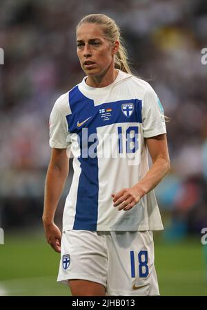 Finland's Linda Sallstrom during the UEFA Women's Euro 2022 Group B ...