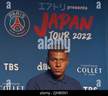 Kylian Mbappe attends his press conference during his presentation as ...