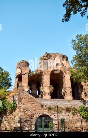 The vertical view of the historical Temple of Minerva Medica palace ...