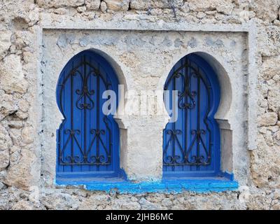 Islamic building and Ras El Maa waterfall in african Chefchaouen town ...
