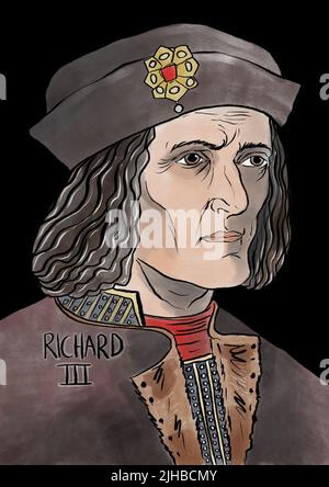Richard the 3rd hand drawn illustration art Stock Photo - Alamy
