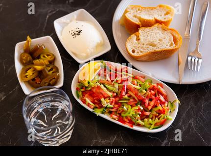 Traditional Turkish appetizers before main course Stock Photo - Alamy