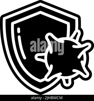 weak immune system line icon, outline symbol, vector illustration ...