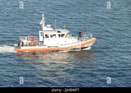 US Coast Guard boat providing security, , Florida, USA Stock Photo - Alamy