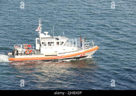 US Coast Guard boat providing security, , Florida, USA Stock Photo - Alamy