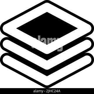 Layers icon symbol set basic simple flat design Stock Vector Image ...