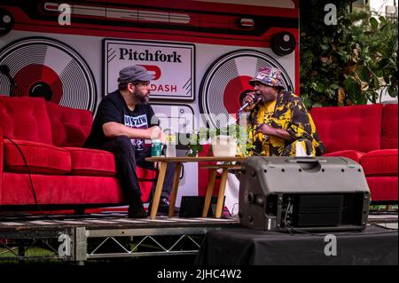 George Clinton conducts an interview at the DoorDash sponsored ...