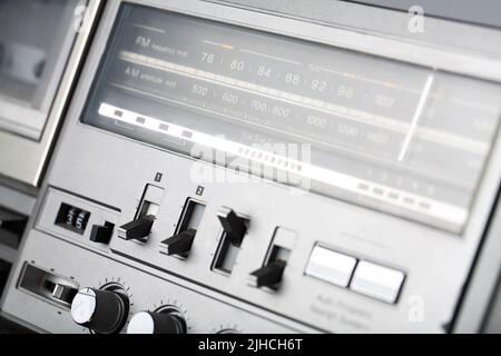 Tuning Analog Radio Dial Frequency on Scale of the Vintage Receiver ...