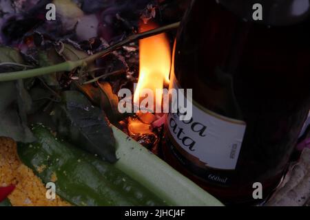 Macumba, from Candomble, a kind of black magic, in the Cemetery of ...