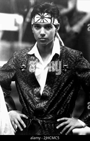 THE KARATE KID Ralph Macchio as Daniel LaRusso, Pat Morita as Mr ...