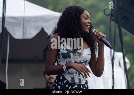 Noname performs at Pitchfork Festival on Sunday July 17, 2020 in ...