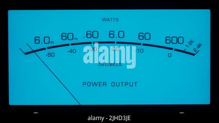 Audio Amplifier Analog Power Meter Stock Photo - Alamy