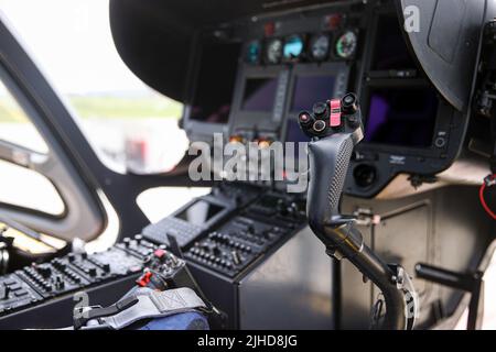 helicopter control cyclic stick Stock Photo - Alamy