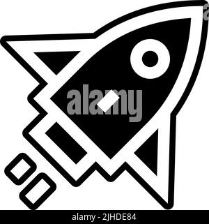 Spaceship mobile game website with rocket on universe background. 2d ...