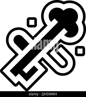Magic Key icon linear logo mark set collection in black and white Stock ...