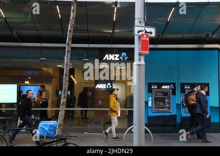 Sydney, Australia. 18th July 2022. ANZ Bank has agreed to buy Suncorp's banking arm for almost ...