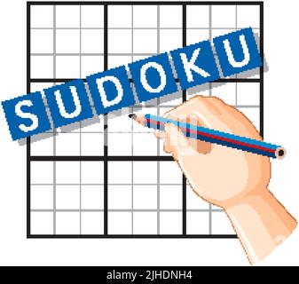 Sudoku logo poster design illustration Stock Vector Image & Art - Alamy