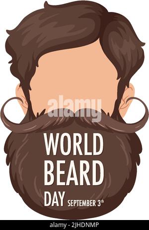 World Beard Day September 3 Banner illustration Stock Vector Image ...