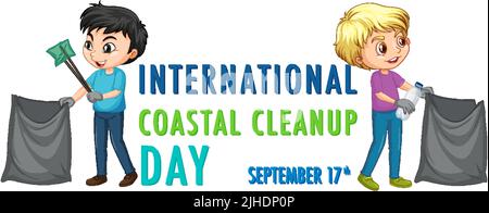 International Coastal Cleanup Day Banner illustration Stock Vector ...