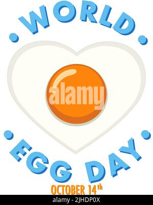 World Egg Day October 14 Banner Design illustration Stock Vector Image ...