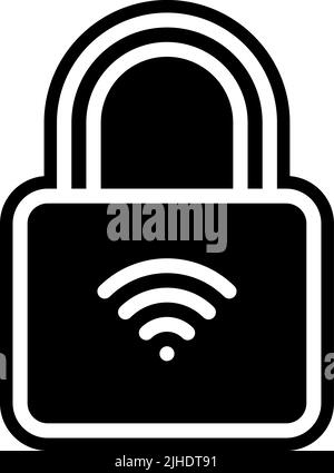 smart home security padlock white background vector illustration Stock ...
