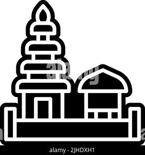 Indonesia, Bali, Pura Ulun Danu Beratan travel landmark vector ...