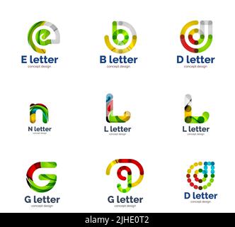 letter w geometric set logo vector Stock Vector Image & Art - Alamy