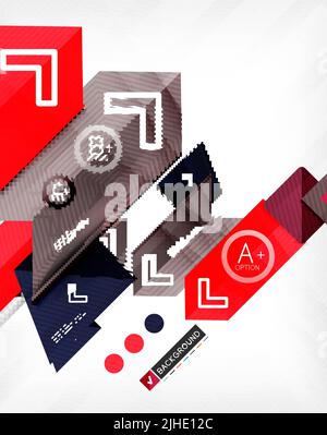 Infographic digital banners with text 3d diagrams graphs charts icons ...