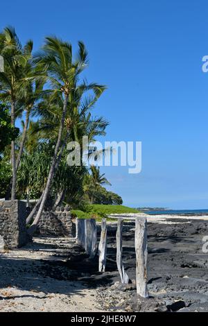 The Puako tide pools (State Park) at the lava beach of Holoholokai ...