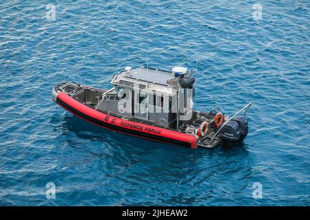 NASSAU, BAHAMAS - JUNE 10, 2016: A Royal Bahamas Defence Force boat ...