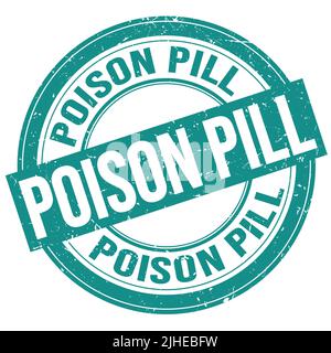 POISON PILL text written on pink-black grungy stamp sign Stock Photo ...