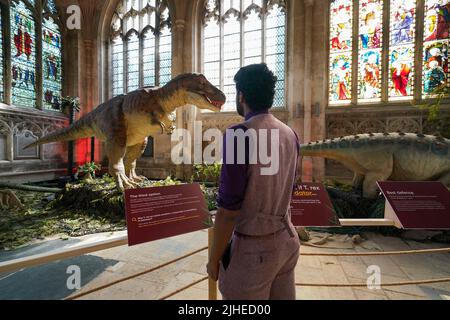 Cassius Morrison, PHD student and member of the dinosaur research team ...
