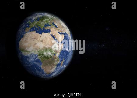 Earth is one of the planets in the solar system. 3d illustration Stock ...