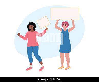 angry protester African woman, rally resistance freedom democracy. Pop ...