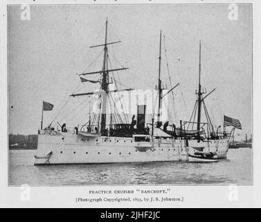 U. S. Navy Historic Ships From An 1891 U. S. Travel Handbook Stock ...