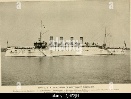 American protected cruiser USS Columbia, C12, commissioned 1894 Stock ...