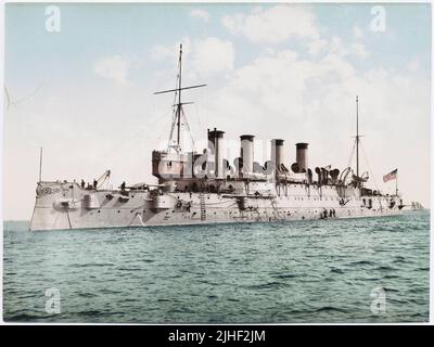 American protected cruiser USS Columbia, C12, commissioned 1894 Stock ...