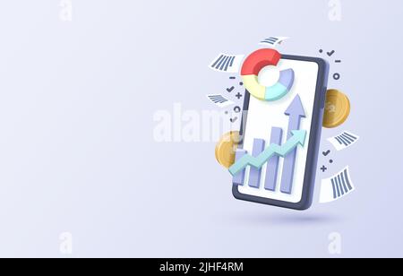 coins money with arrow statistics vector illustration design Stock ...