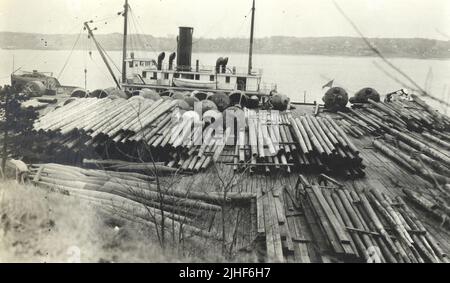 Little Diamond Island -- Maine. Looking easterly at dock, toward the ...