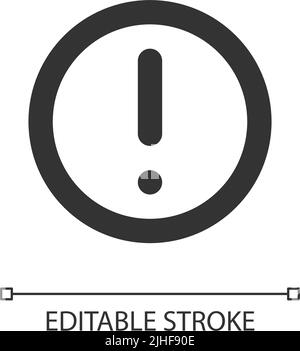 Circular shaped exclamation mark pixel perfect gradient linear ui icon Stock Vector Image & Art ...
