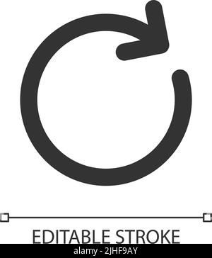 Repeat pixel perfect linear ui icon Stock Vector Image & Art - Alamy