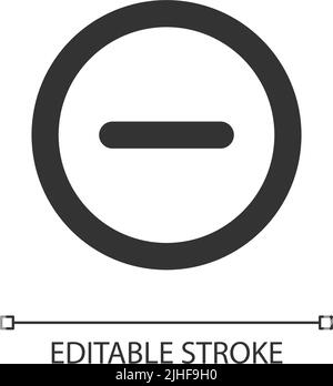 Vector Pixel Art minus mark. Colorful symbol Consist of Modules from Strips, squares and dots on ...