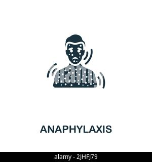 Anaphylaxis icon. Monochrome simple Allergy icon for templates, web ...