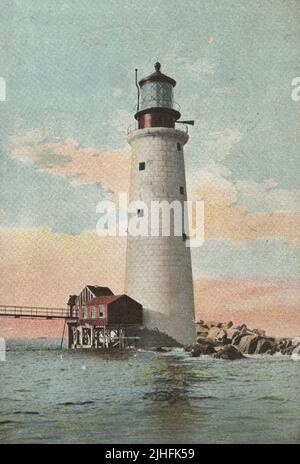 Massachusetts - Graves. The Graves Light Station, Massachusetts Stock ...