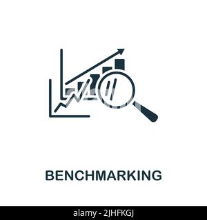 Benchmarking icon. Monochrome simple Business Management icon for ...
