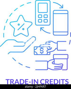 Trade credit blue gradient concept icon Stock Vector Image & Art - Alamy