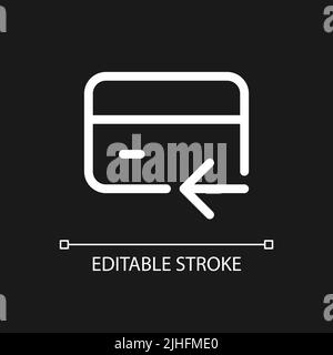 Electronic money refund pixel perfect RGB color ui icon Stock Vector ...