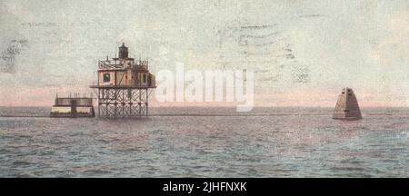 Massachusetts - Narrows. Narrows Light Station, Fog Bell - Boston ...